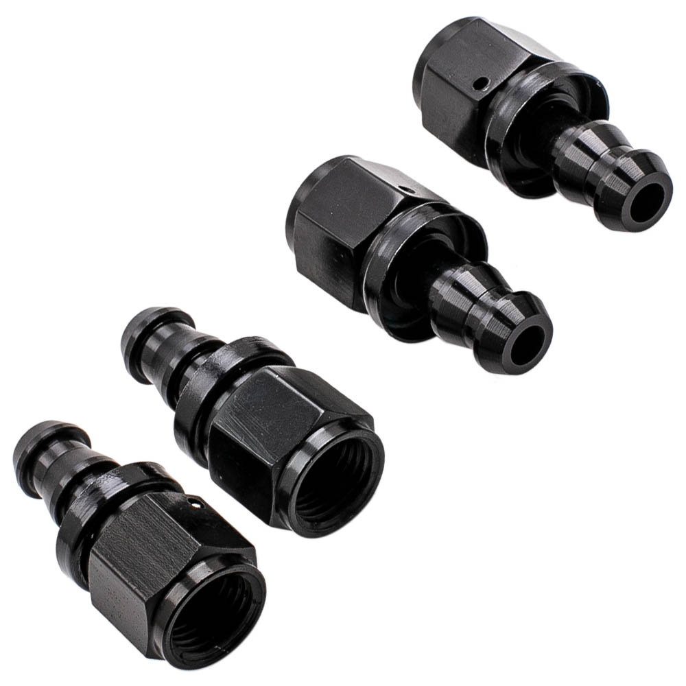 20Feet 6AN Stainless Steel Braided Fuel Line + 10PCS Push Lock Fitting ...