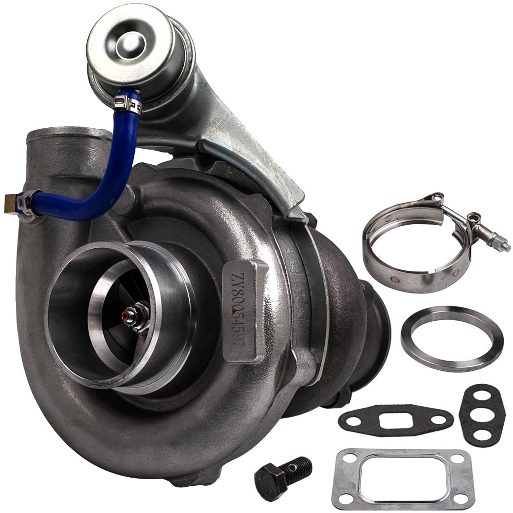 T3/T4 T04E V-BAND Turbocharger Turbo .63 A/R 73 Trim Internal Wastegate ...